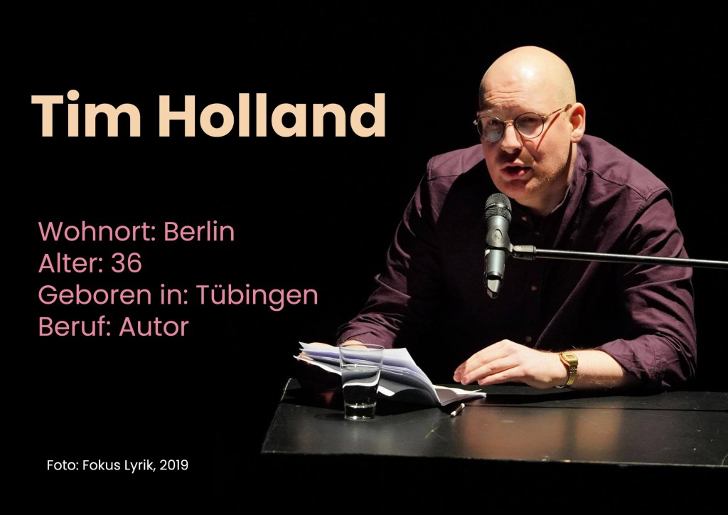 Tim Holland: »Ich glaube an Literatur als soziale Praxis « - auxlitera ...